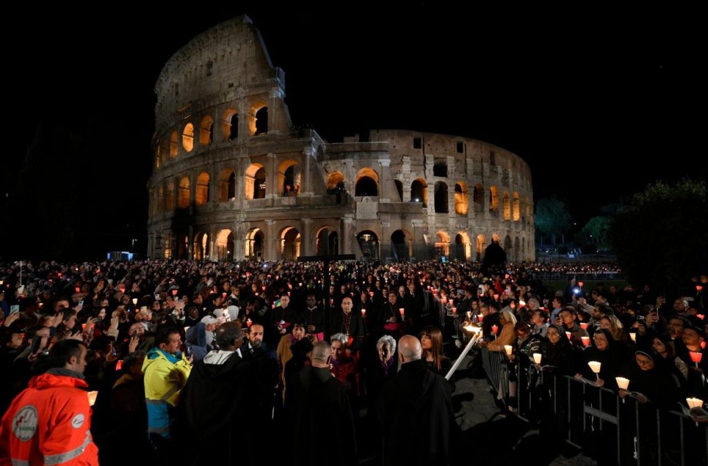 Rome’s ancient Colosseum hosts Way of the Cross with pope’s theme of ...